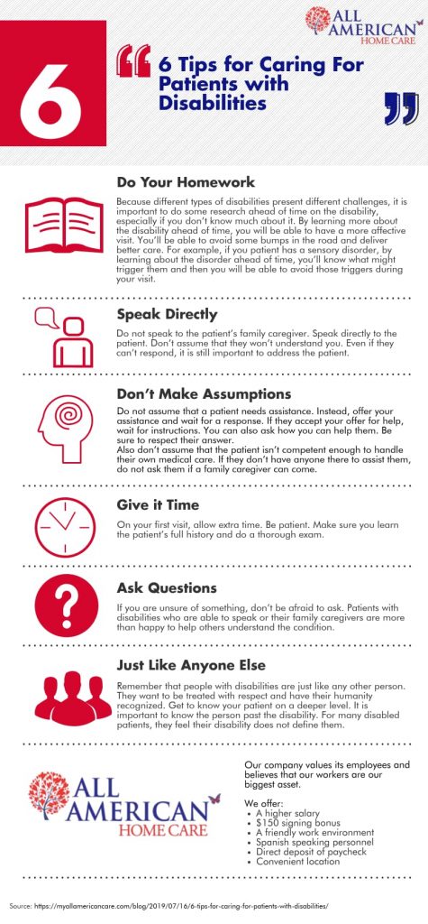 6 Tips for Caring For Patients with Disabilities – ALL AMERICAN HOME CARE